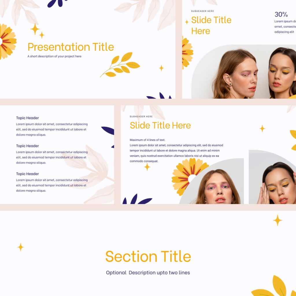 Free Yellow Spring Powerpoint Template – MasterBundles