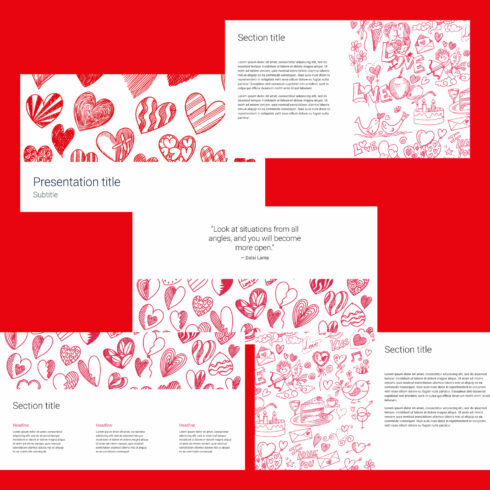 Red Hearts Valentine's Day Powerpoint Template Free – MasterBundles
