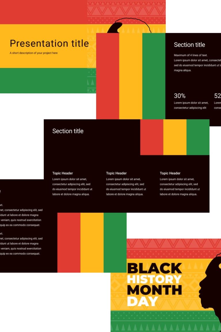 Black History Colorfull Powerpoint Template Free – MasterBundles