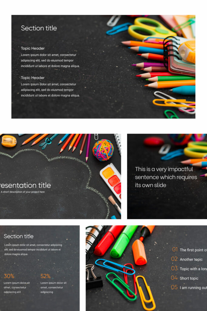 Free Dark Back To School Powerpoint Template – MasterBundles