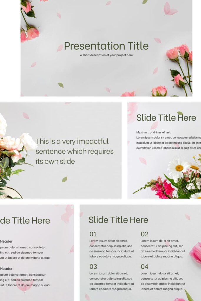 Free Spring Flowers Powerpoint Template – MasterBundles