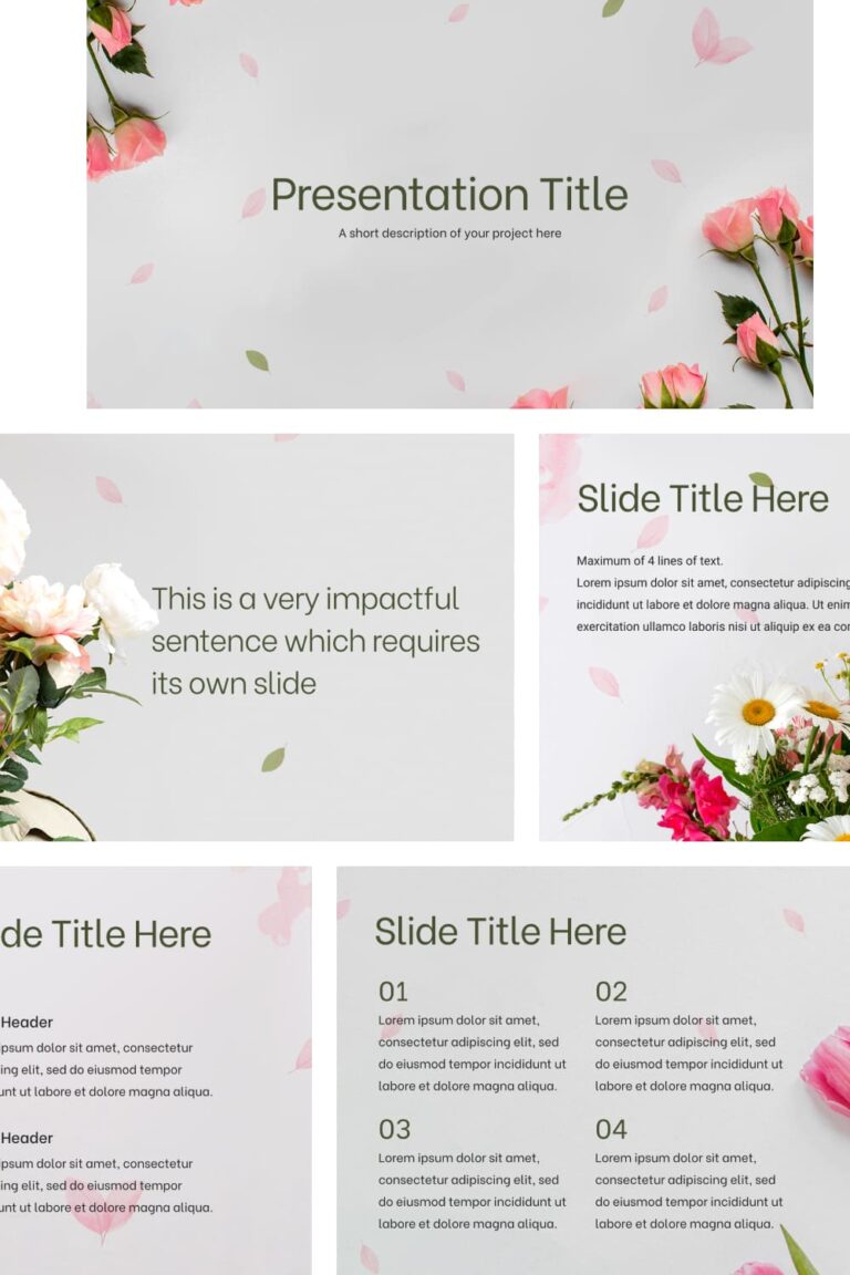 Free Spring Flowers Powerpoint Template – MasterBundles