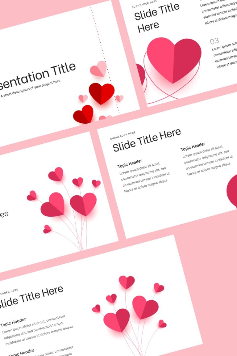 Free Valentine's Day Powerpoint Template with Hearts – MasterBundles