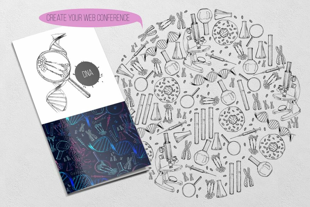 Hand Drawn Gene Engineering Vector – MasterBundles