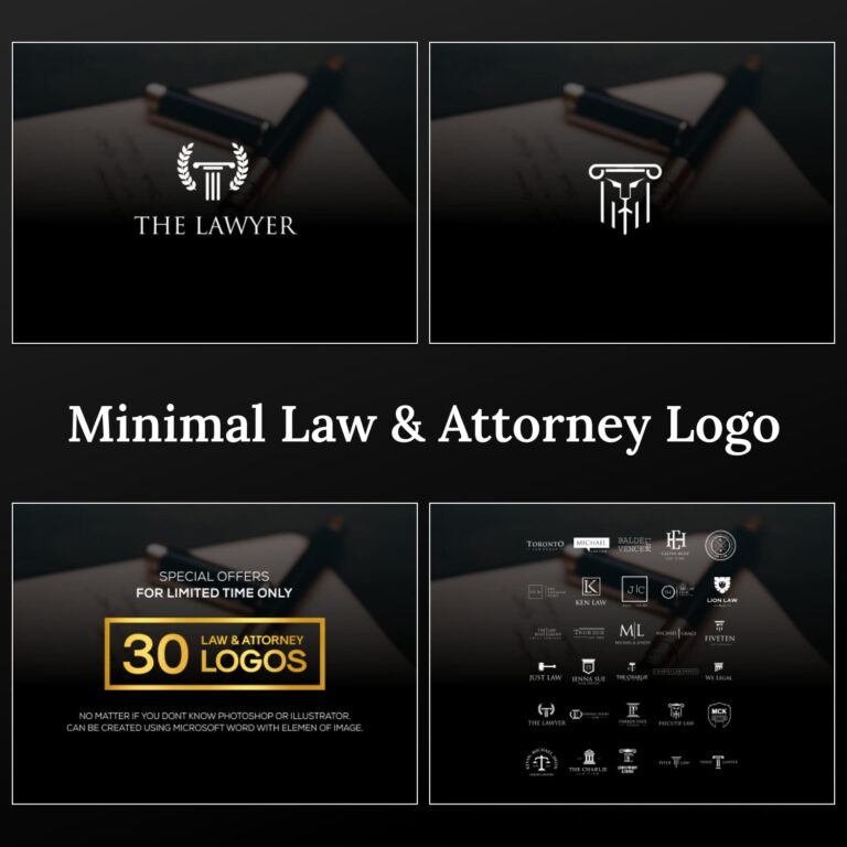 30 Minimal Law & Attorney Logo Design – MasterBundles