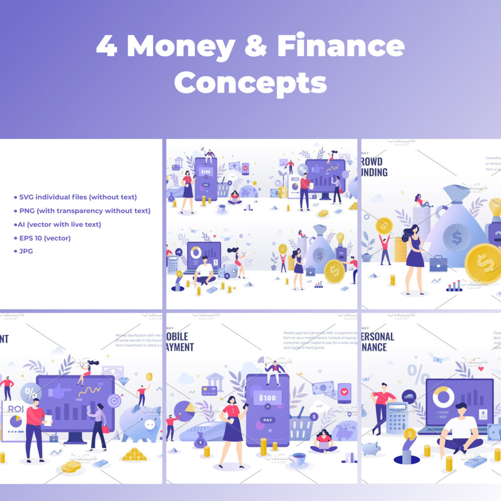 4 Money & Finance Concepts – MasterBundles