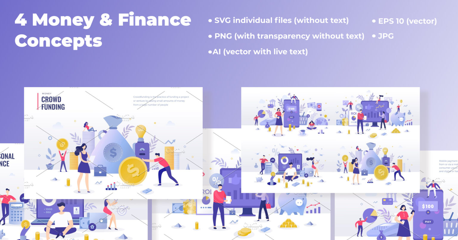 4 Money & Finance Concepts – MasterBundles