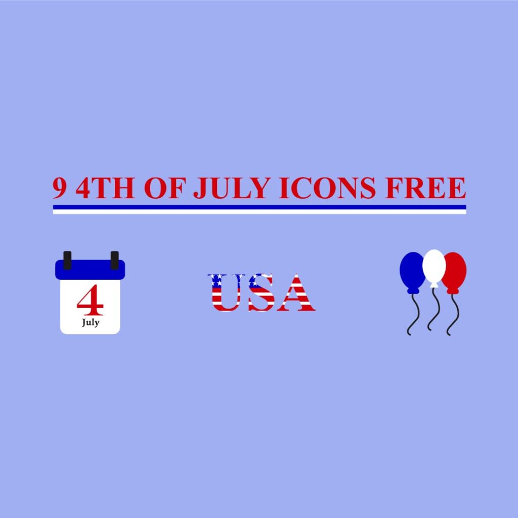 4th of July Icons Free – MasterBundles