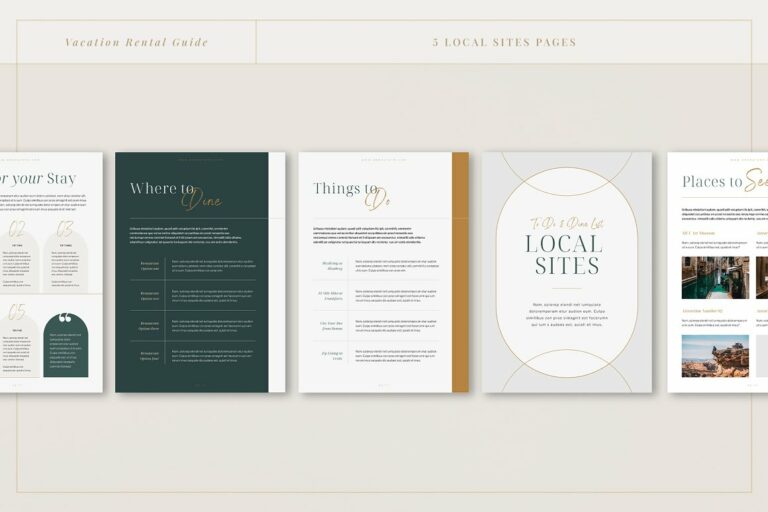 AirBnb Rental Welcome Guide Canva – MasterBundles