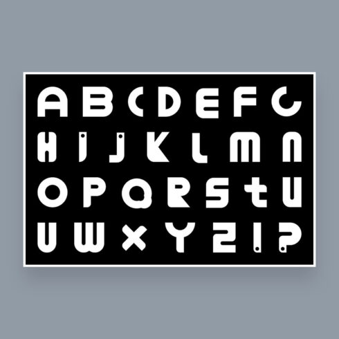 Alphabet Set. Minimalist B&W Font – MasterBundles