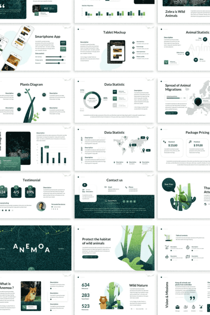 Anemoa - Nature Keynote Template | Master Bundles
