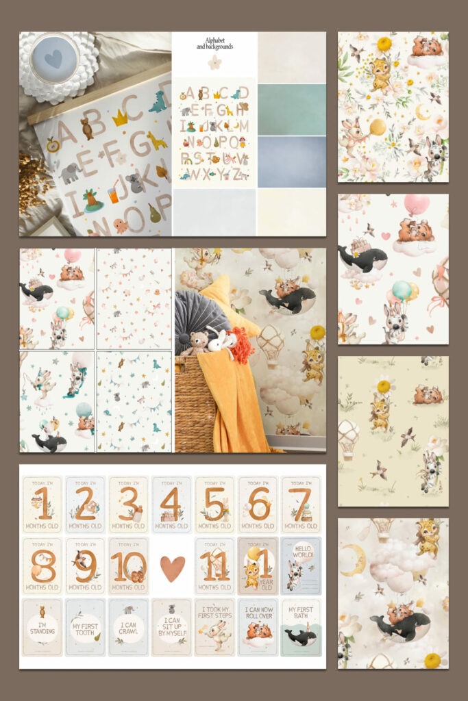 Boho Baby Animal Watercolor Set – MasterBundles