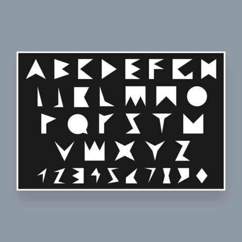 B&W Font With Numbers. Alphabet. – MasterBundles