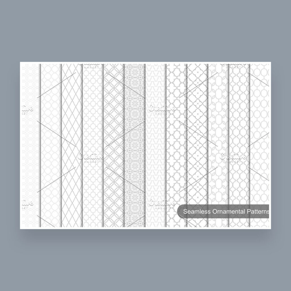 12 Collection of Ornamental Patterns – MasterBundles