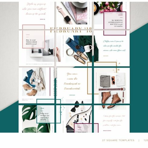 The Grid Instagram Posts Layout | Master Bundles