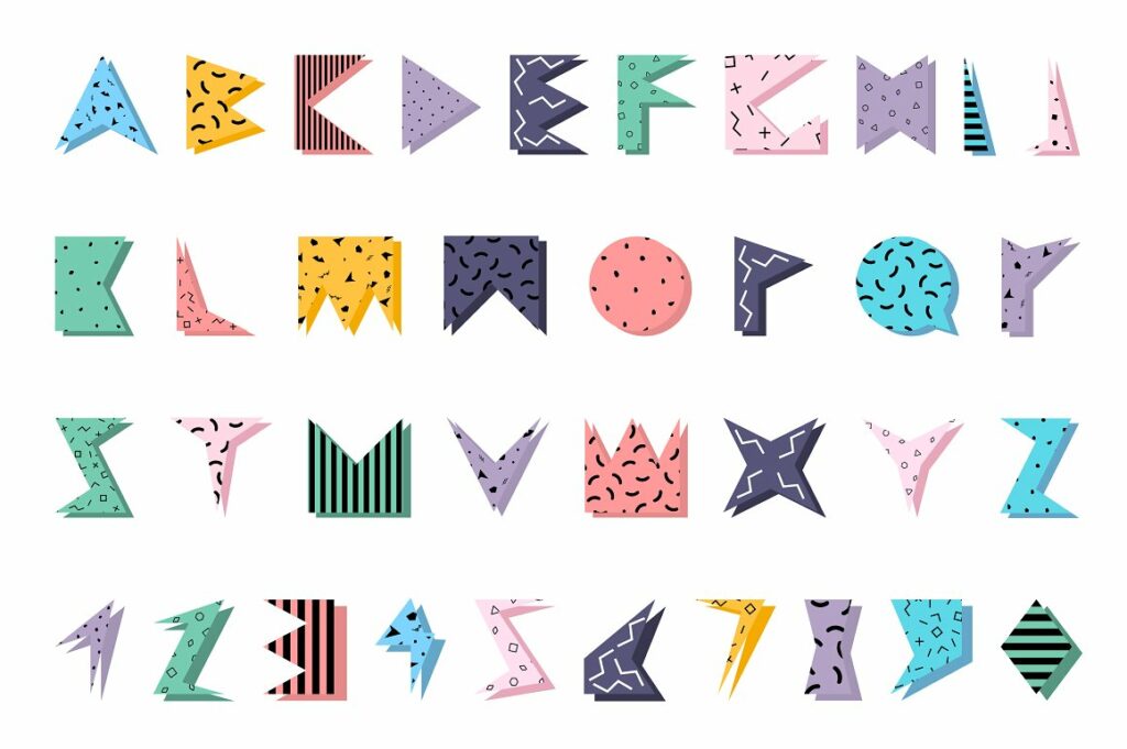 Color Alphabet In Trendy Style – MasterBundles