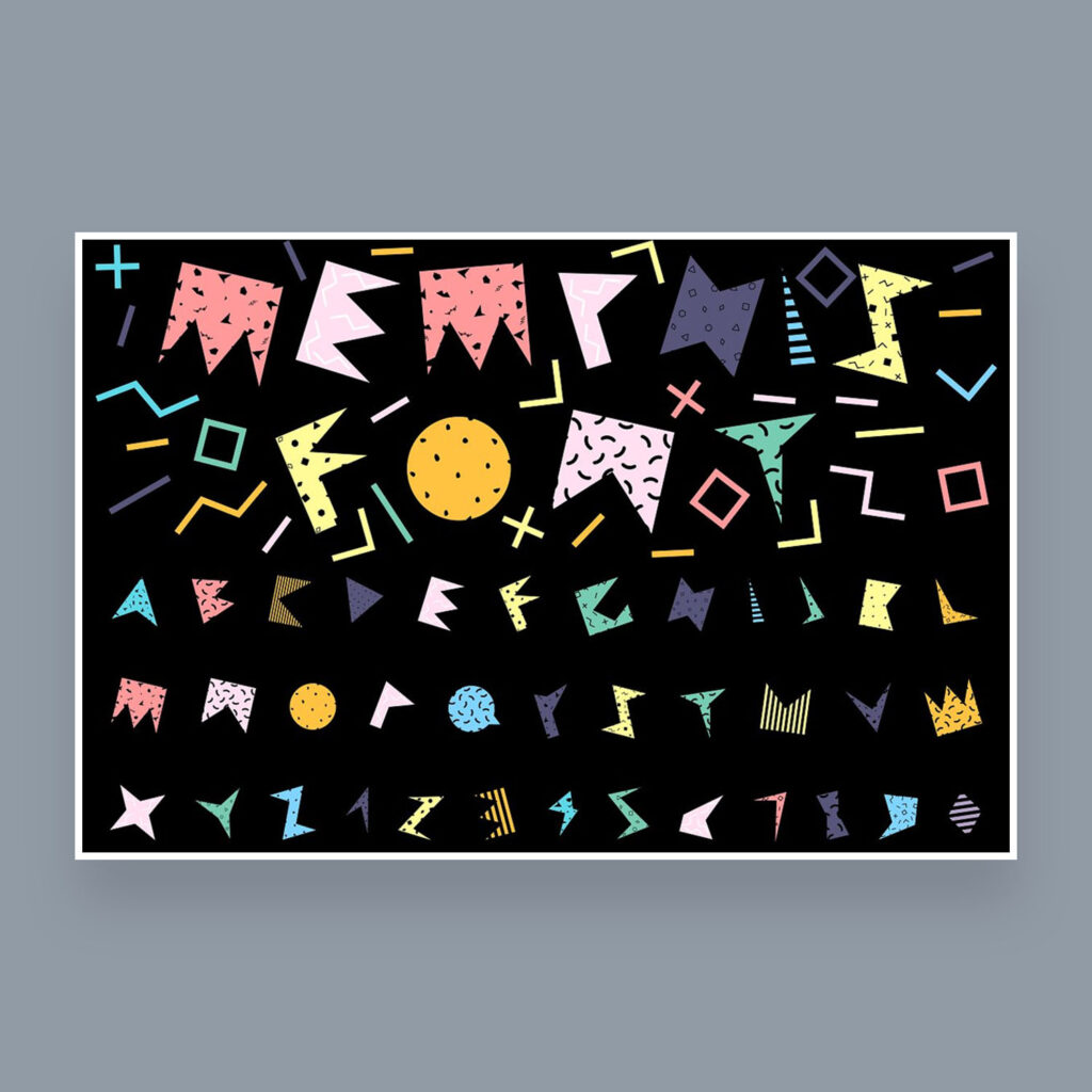 Color Trendy Letters 80s Fashion – MasterBundles