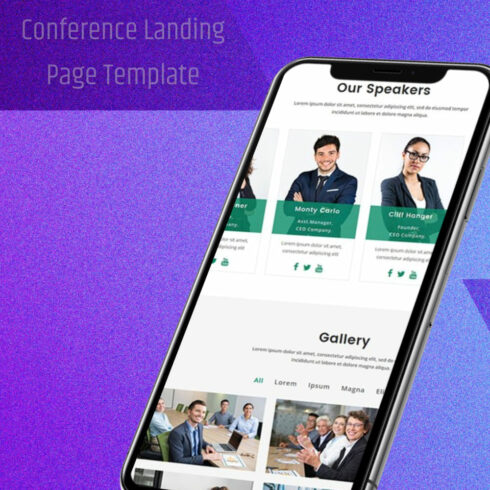 Conference Landing Page Template | MasterBundles