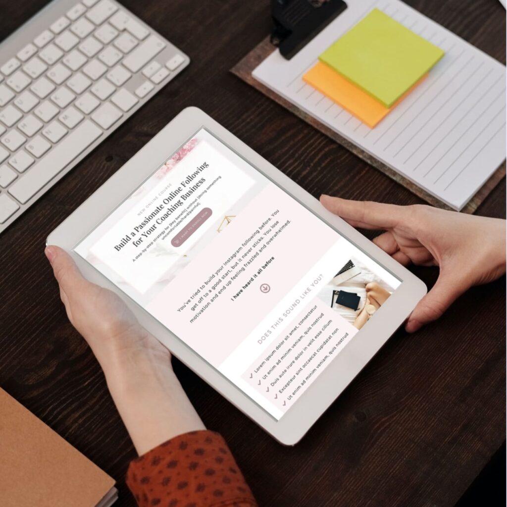 Course Sales Page Template Canva – MasterBundles