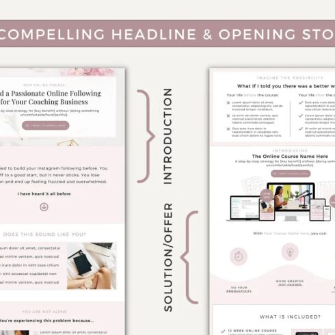 Course Sales Page Template Canva – MasterBundles