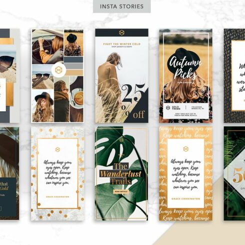 Golden Social Media Pack | Master Bundles