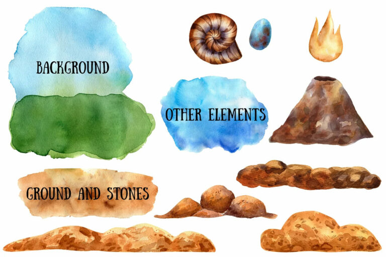 Cute Dinosaurs - Watercolor Clip Art – MasterBundles