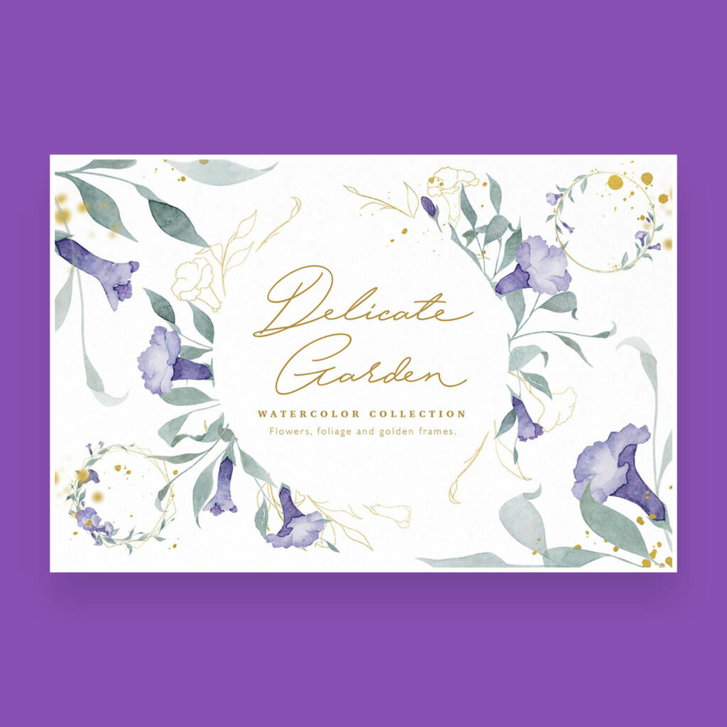 Delicate Flowers Clipart – MasterBundles