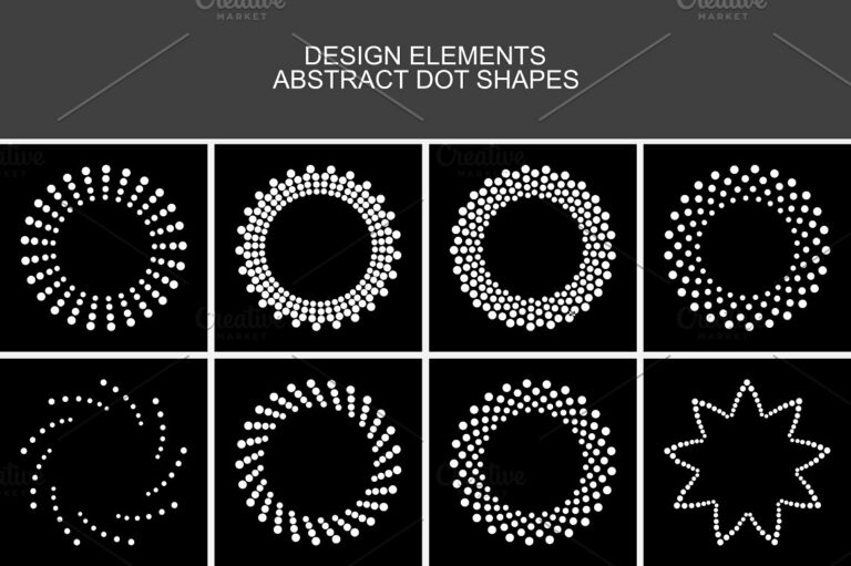 Collection of Design Elements Dots Shapes – MasterBundles
