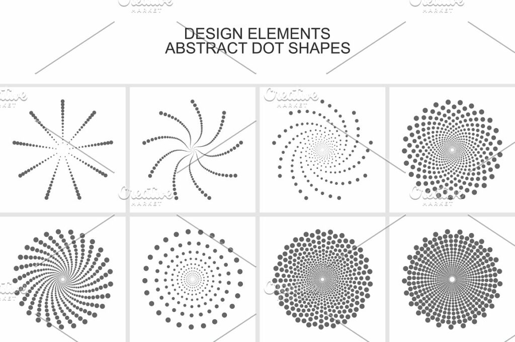 Abstract Dots Shapes Collection – MasterBundles