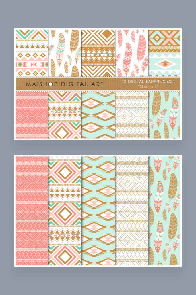 Digital Paper - Navajo II – MasterBundles