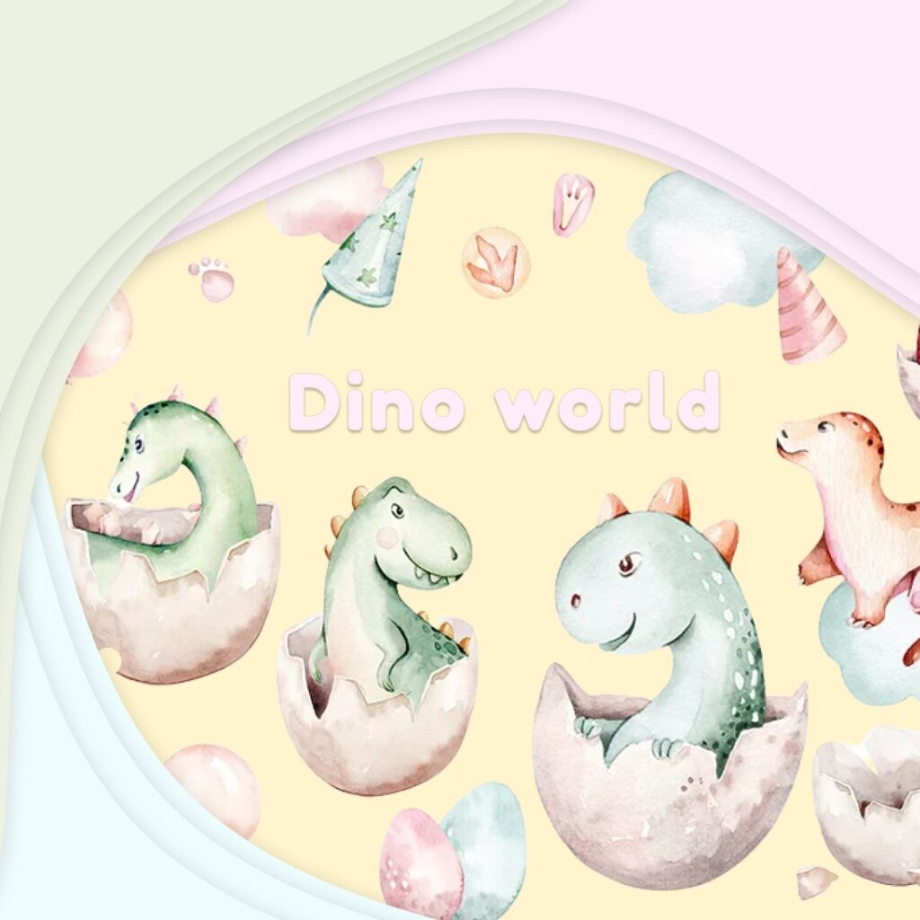 Dino World! Cute Dinosaur Set – MasterBundles