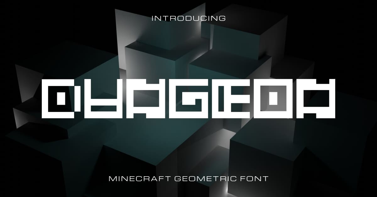 Dungeon Minecraft Geometric Font