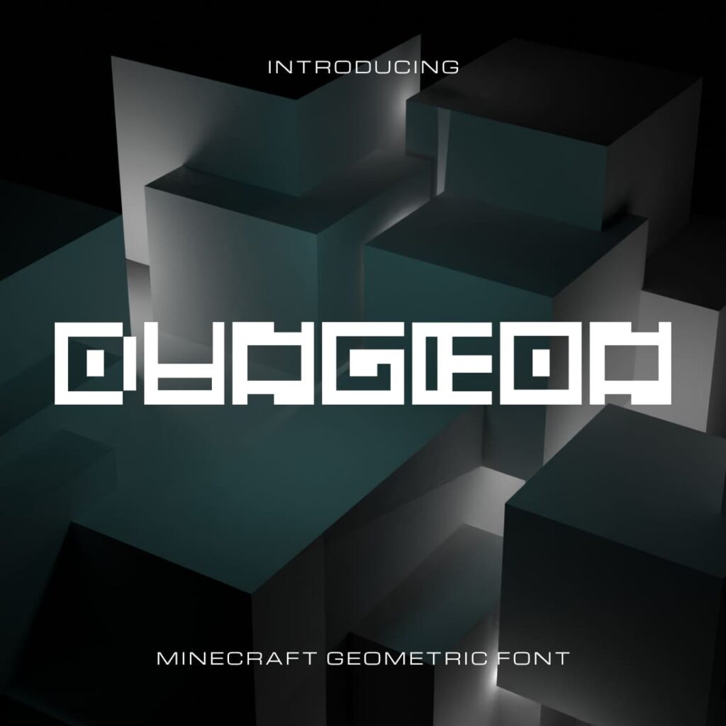 Dungeon Minecraft Geometric Font