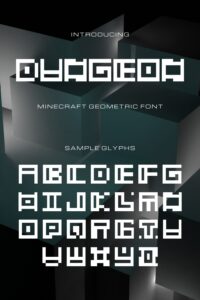 Dungeon Minecraft Geometric Font