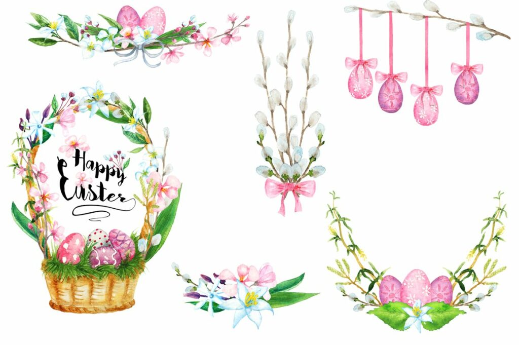 Watercolor Easter And Spring Clipart – MasterBundles