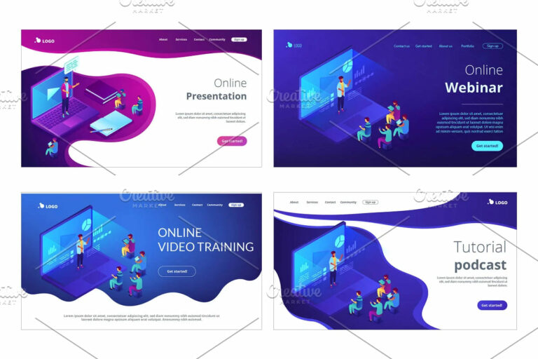 Education Isometric Landing Pages – MasterBundles
