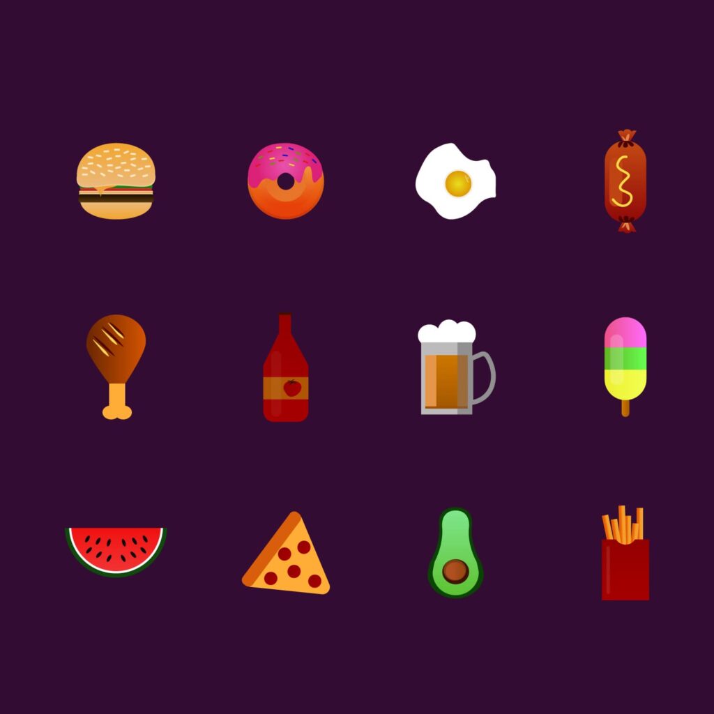Free Food Icons – MasterBundles