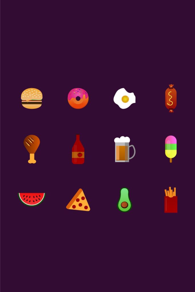 Free Food Icons – MasterBundles