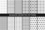 Seamless Geometric Patterns. B&W. – MasterBundles