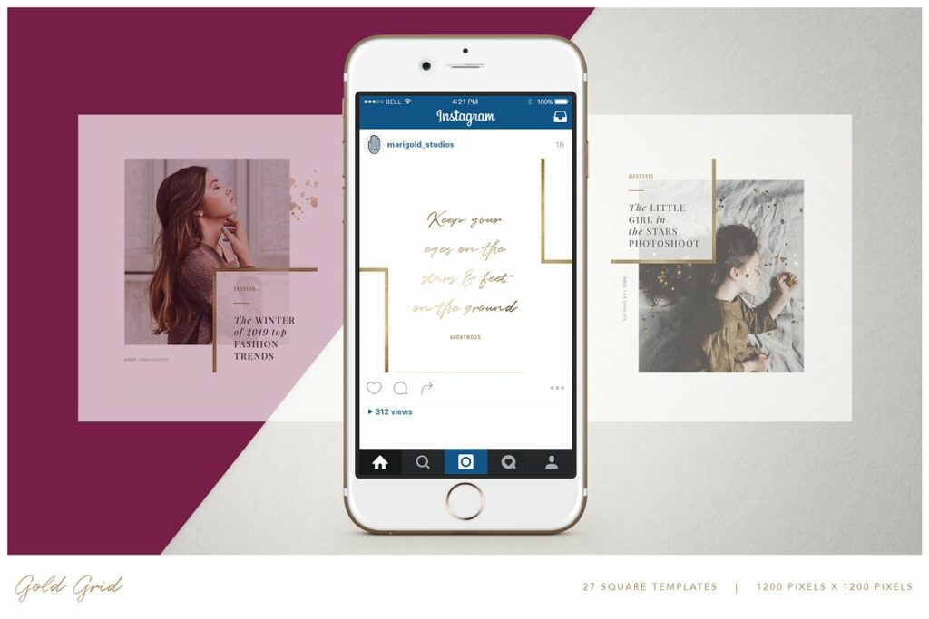 The Grid Instagram Posts Layout – MasterBundles