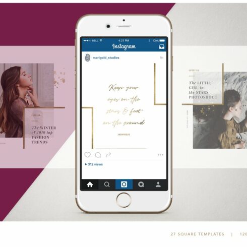 The Grid Instagram Posts Layout | Master Bundles