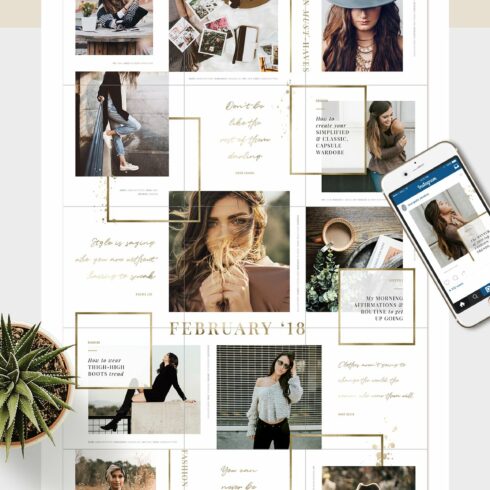 The Grid Instagram Posts Layout | Master Bundles