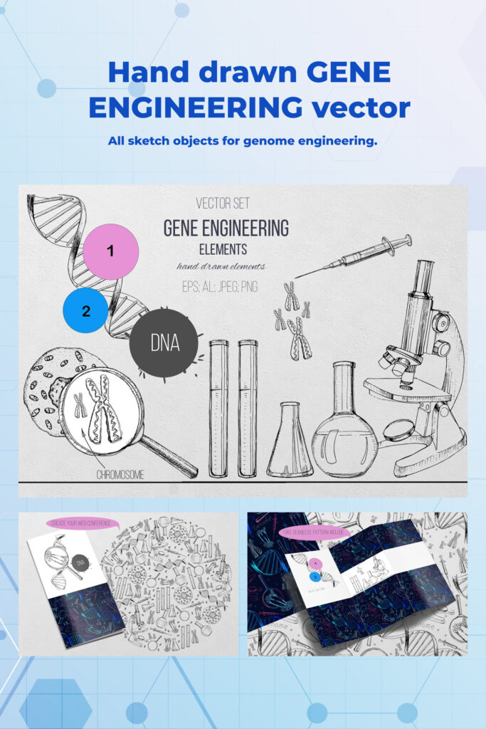 Hand Drawn Gene Engineering Vector – MasterBundles