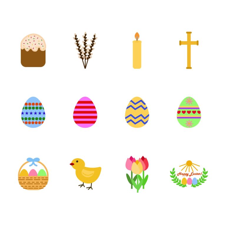 Free Happy Easter Icons – MasterBundles