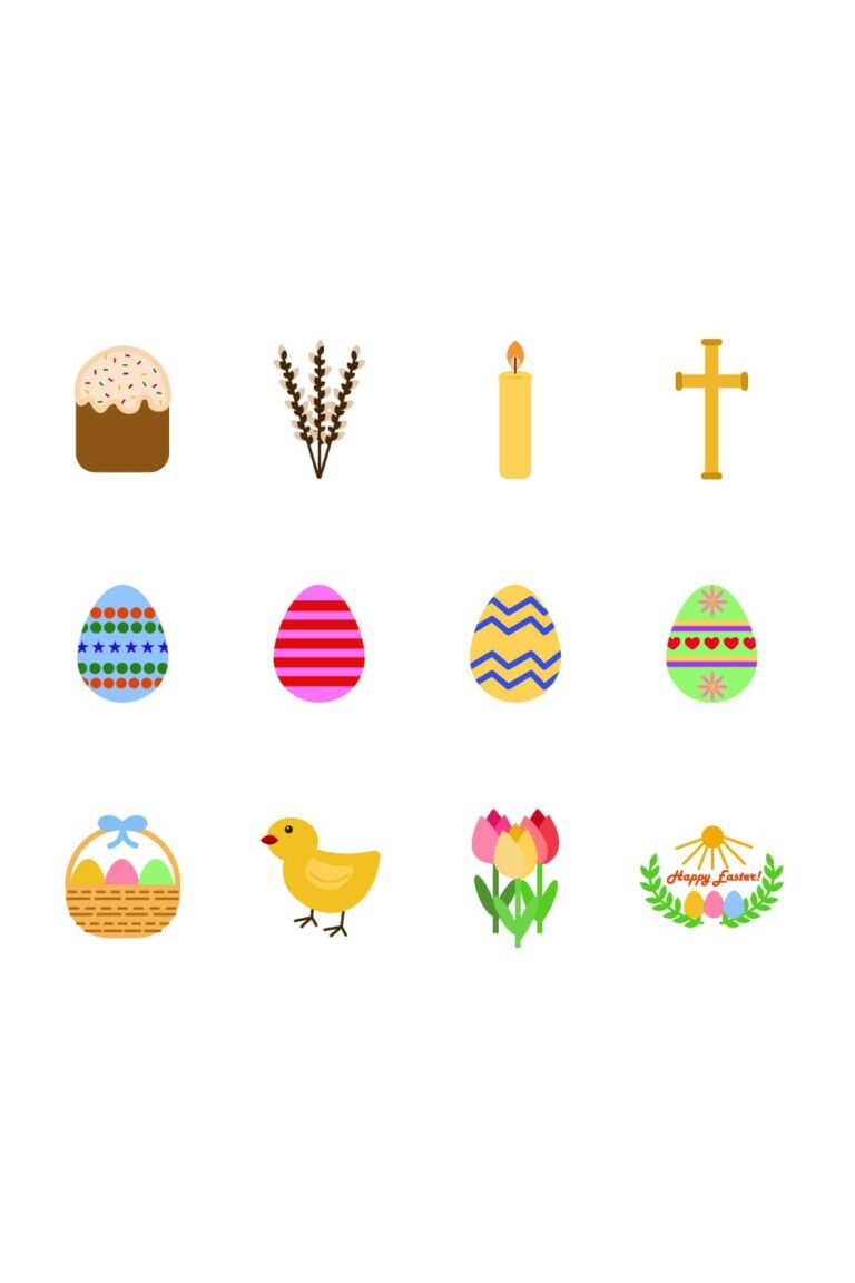 Free Happy Easter Icons – MasterBundles
