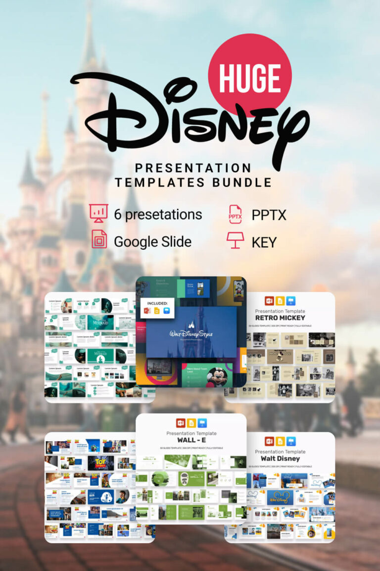 Huge Disney Presentation Templates Bundle: 300 Slides PPTX, KEY, Google ...