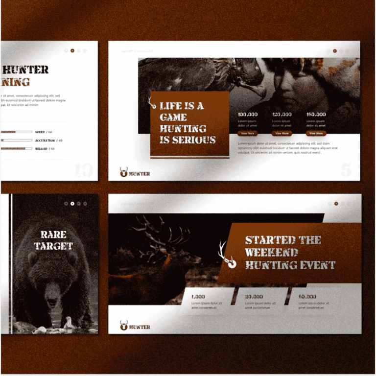 Hunter Hunting PowerPoint Template | Master Bundles