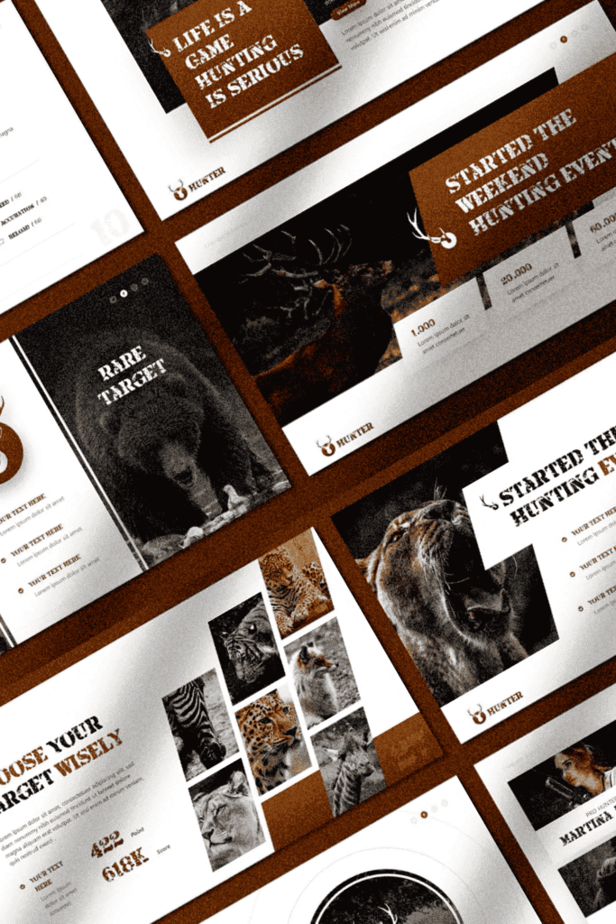 Hunter Hunting PowerPoint Template – MasterBundles