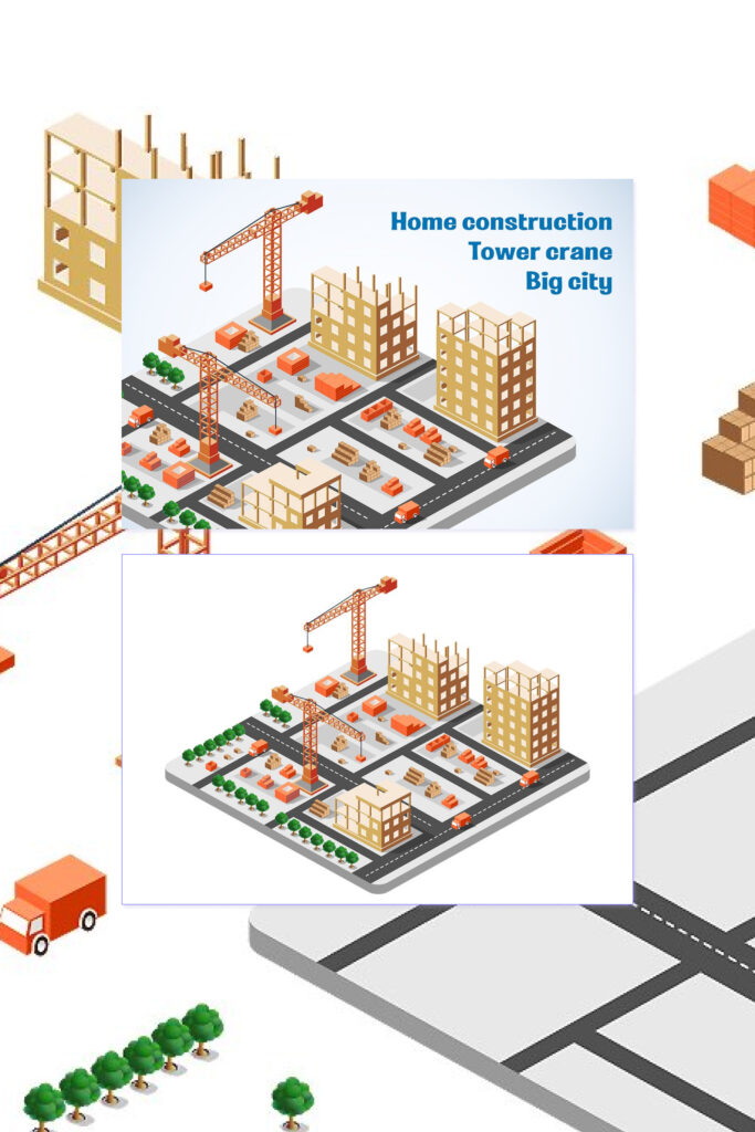 Isometric Construction Building – MasterBundles