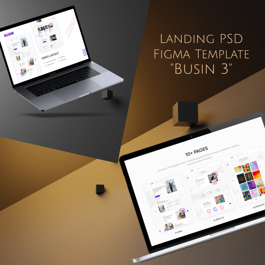 Landing PSD Figma Template "Busin 3" – MasterBundles